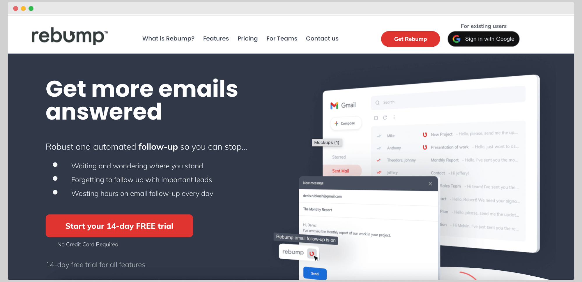 Rebump for Automated Email Follow Up: the 2025 Review